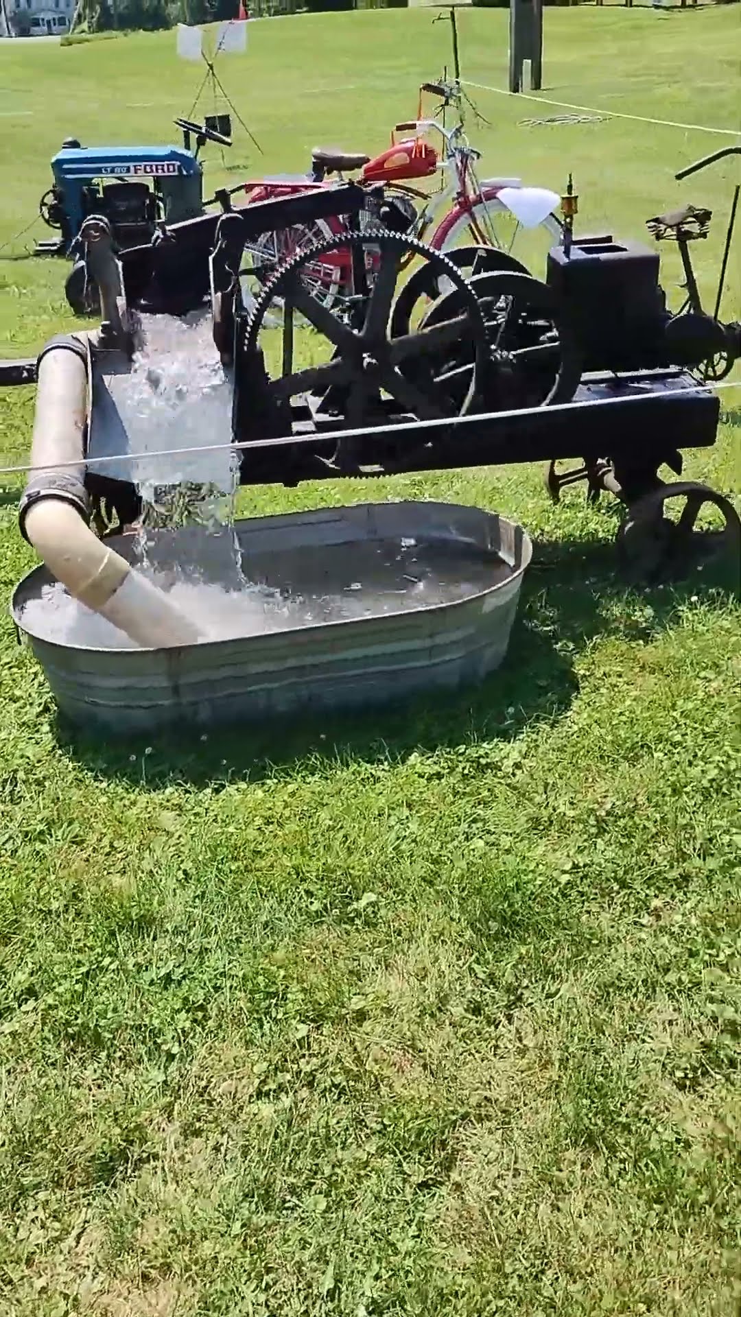 hit and miss ran water pump - YouTube