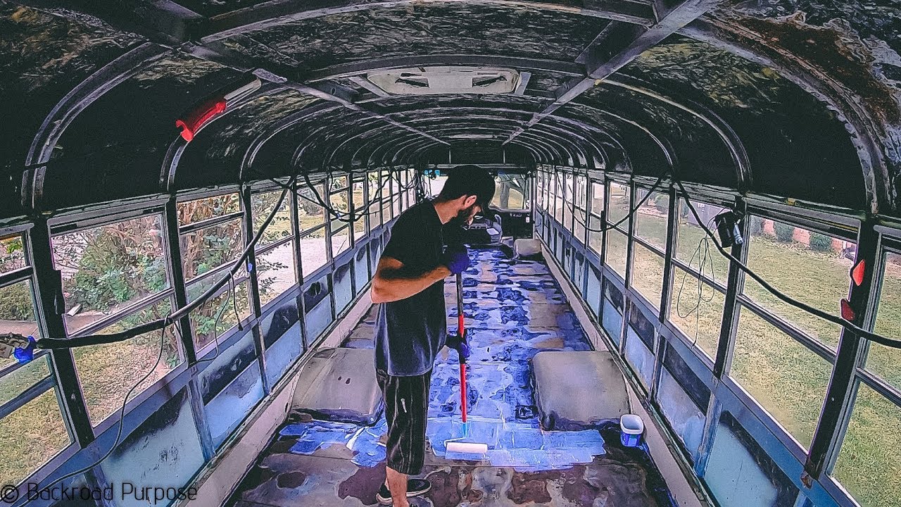 The Easiest Way To Fix Rusted Floors School Bus // Skoolie Conversion ...