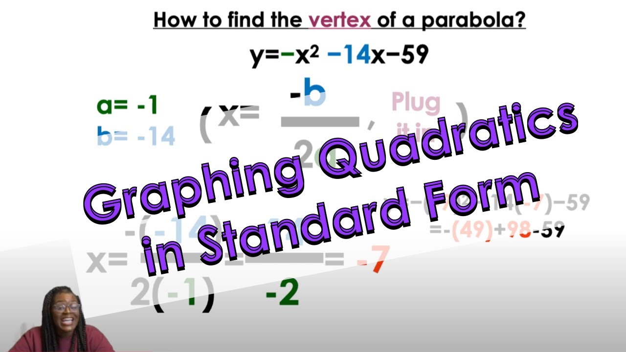Finding the Vertex and Graphing a Quadratic in Standard Form - YouTube