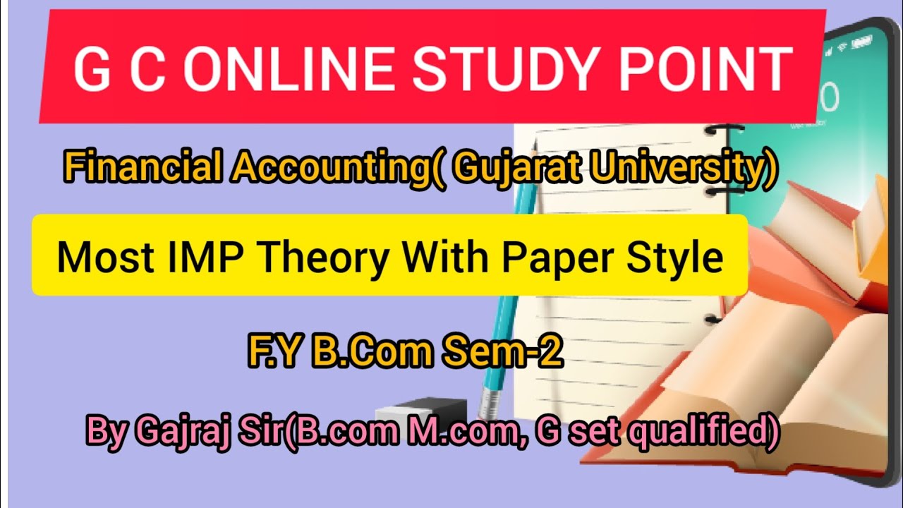 Most IMP Questions|Financial Accounting|F.Y B.Com Sem-2|Gujarat ...