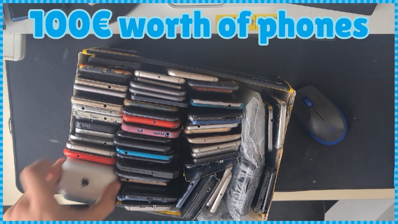 Unboxing a 100€ phone lot - YouTube