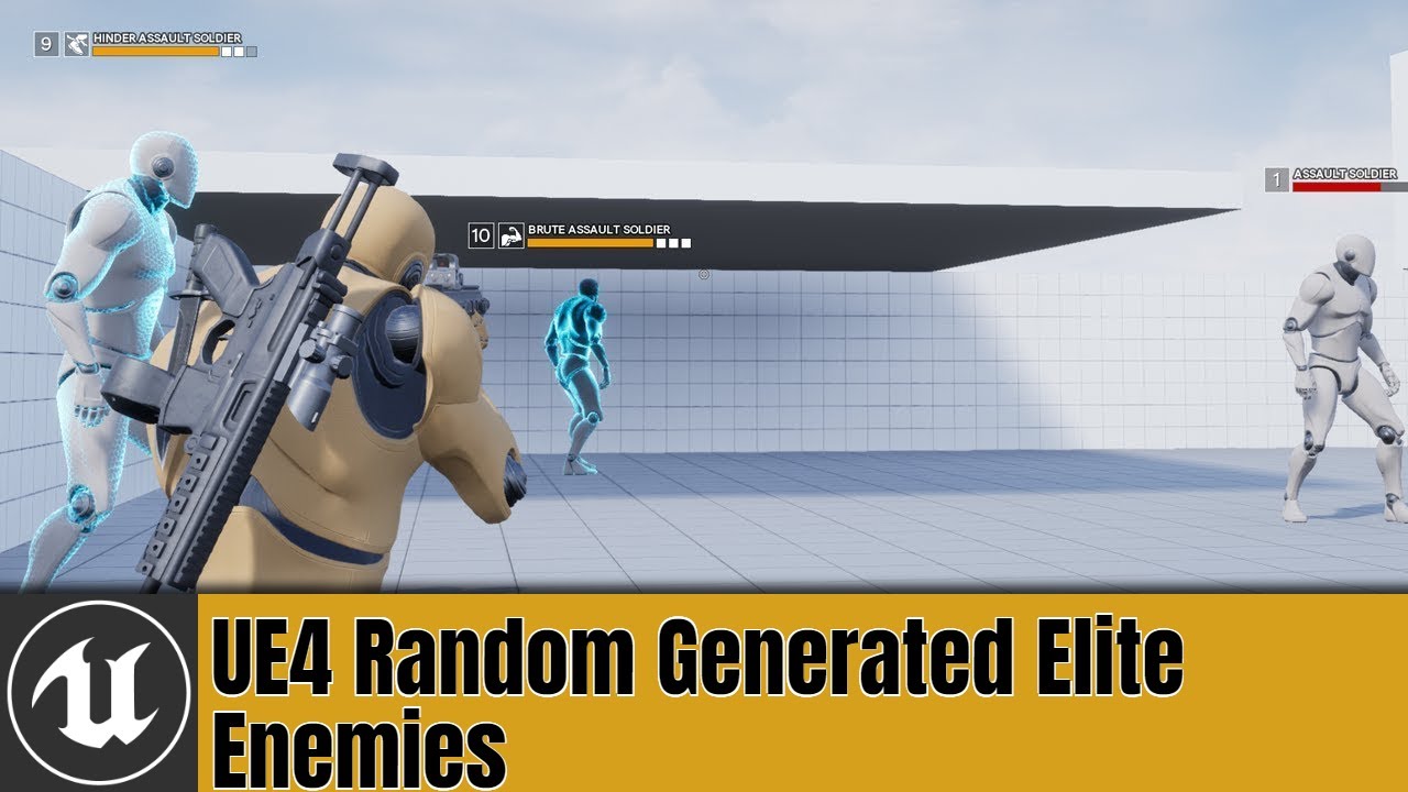 UE4 random generated elite enemies - YouTube