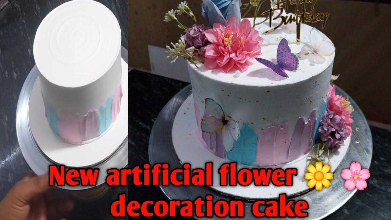 Decorate extremely cute flower cake with || simple flower patterns ...