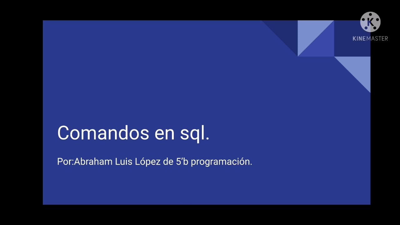 comandos en SQL. - YouTube