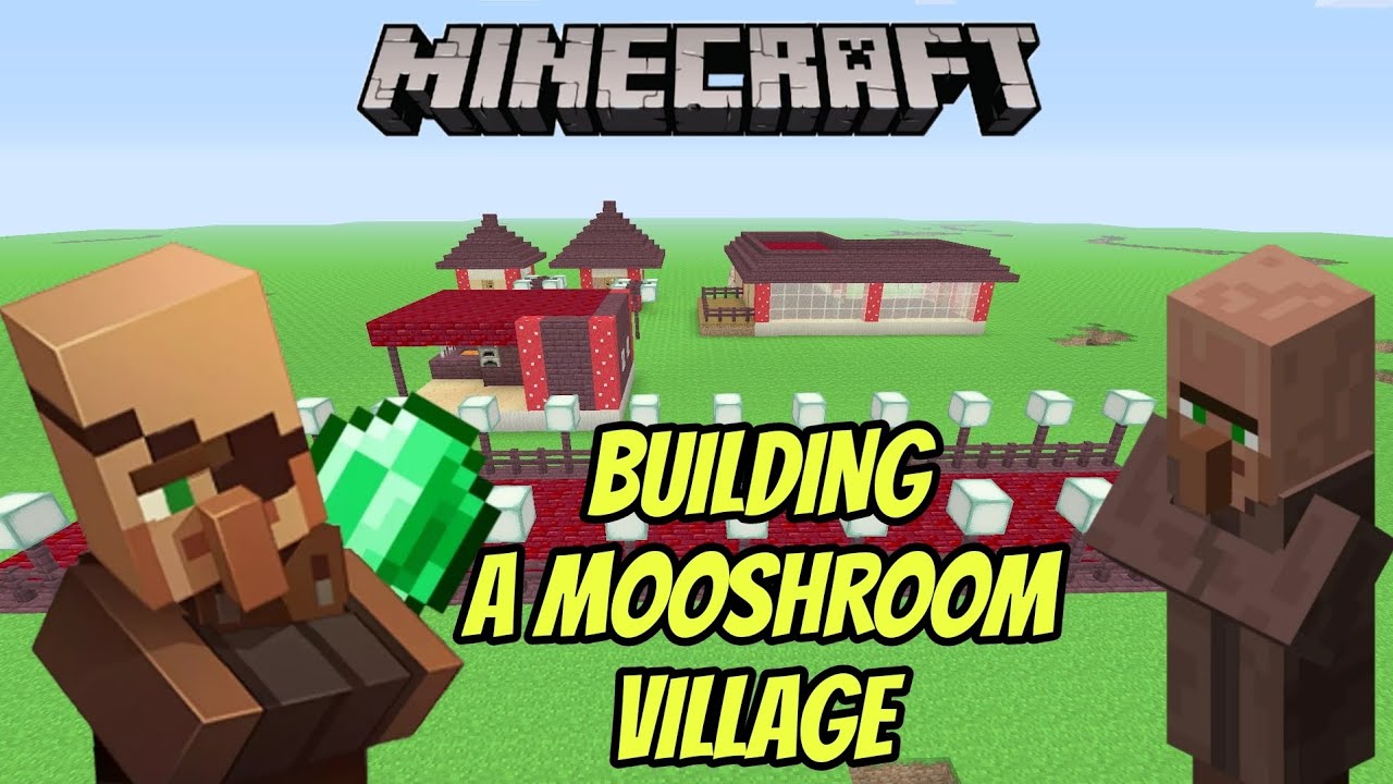 Minecraft building a mooshroom island village pt 2 - YouTube