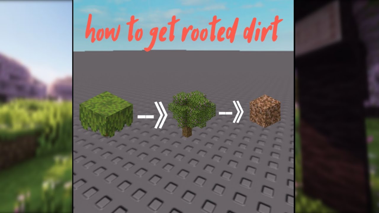 How to get rooted dirt in minecraft (uncraftable item) - YouTube