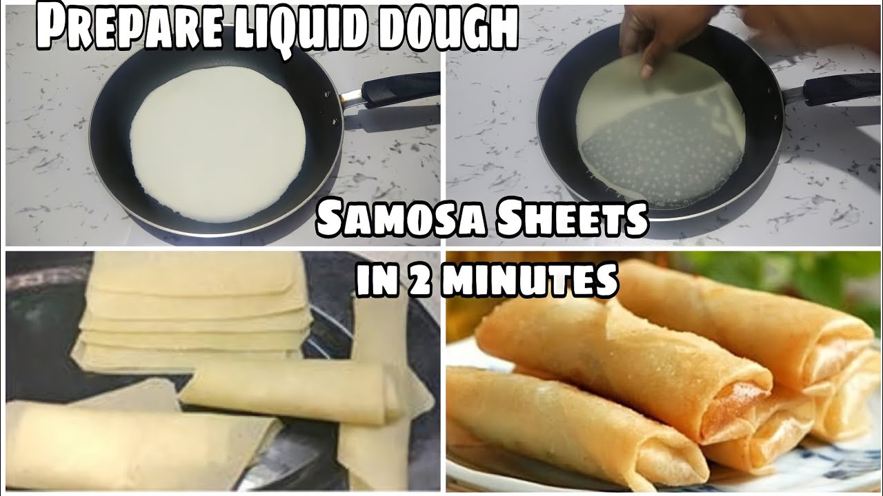 How to make samosa& spring roll sheets using liquid batter in 2minute ...