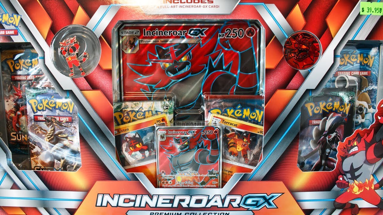 Opening Pokemon Incineroar GX Premium Box - YouTube