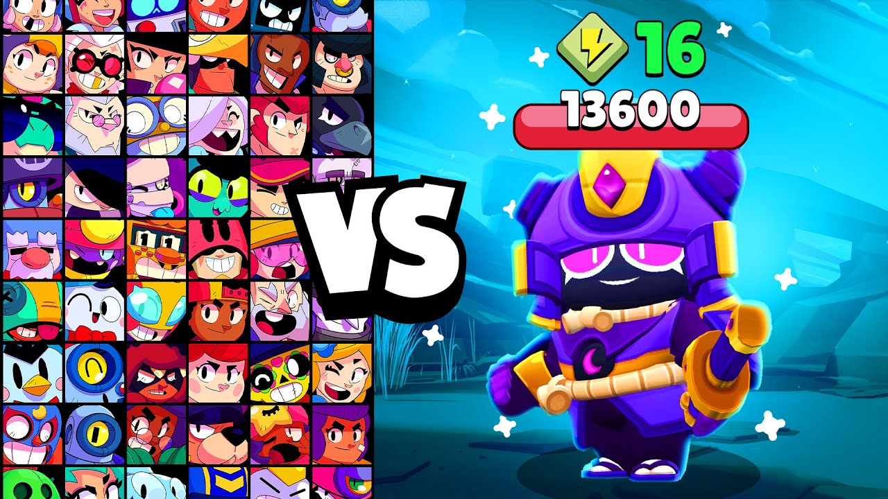 DARK SAMURAI GENE vs ALL BRAWLERS! With 16 POWER-UPs! | Brawl Stars ...