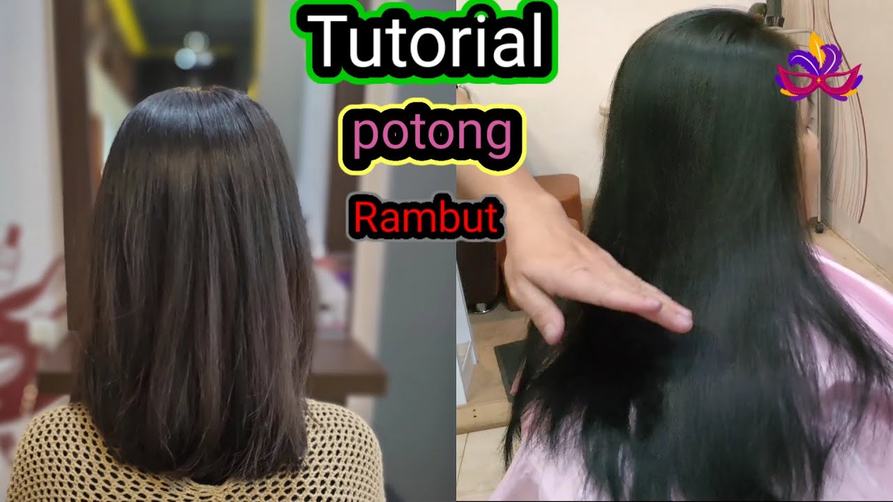 Cara Tehnik gunting Rambut layer Segi pendek#viral - YouTube