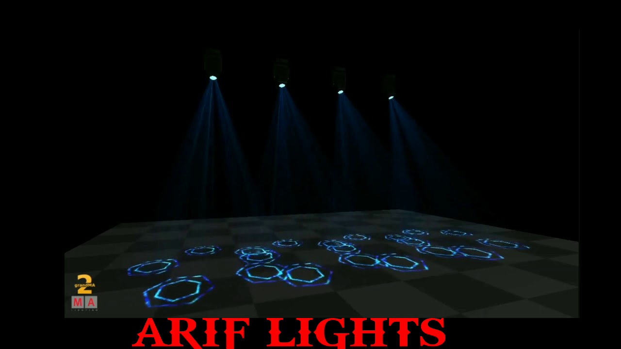 Grand ma2 light show gobo - YouTube