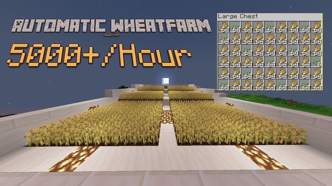 How to make an Automatic wheat farm - Minecraft 1.8-1.19.2 [Works with ...