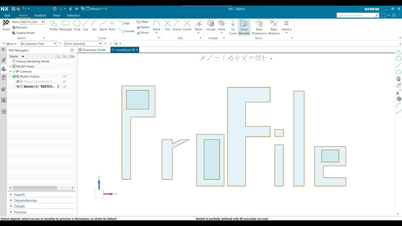 5.Mastering the Profile Command in NX | Draw & Dimension with Ease ...