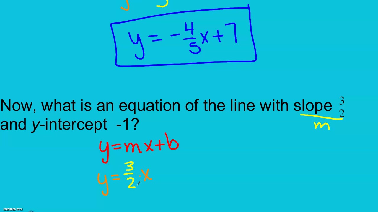 Algebra 1 Section 5.3 pt 1 - YouTube