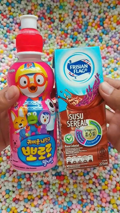 mencari dan menemukan jajanan paldo pororo, susu fisian flag susu sereal di dalam kardus # ...