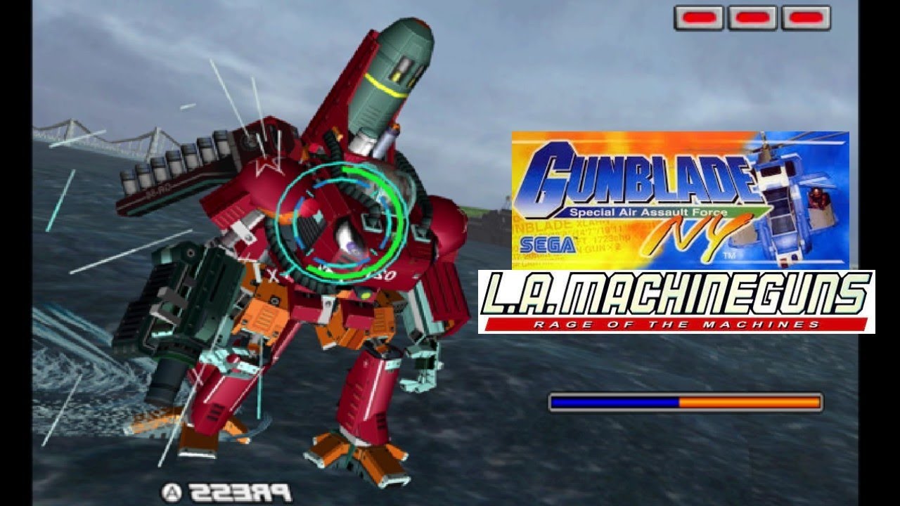 Gunblade NY LA Machine guns Playthrough | Wii Dolphin | SEGA - YouTube