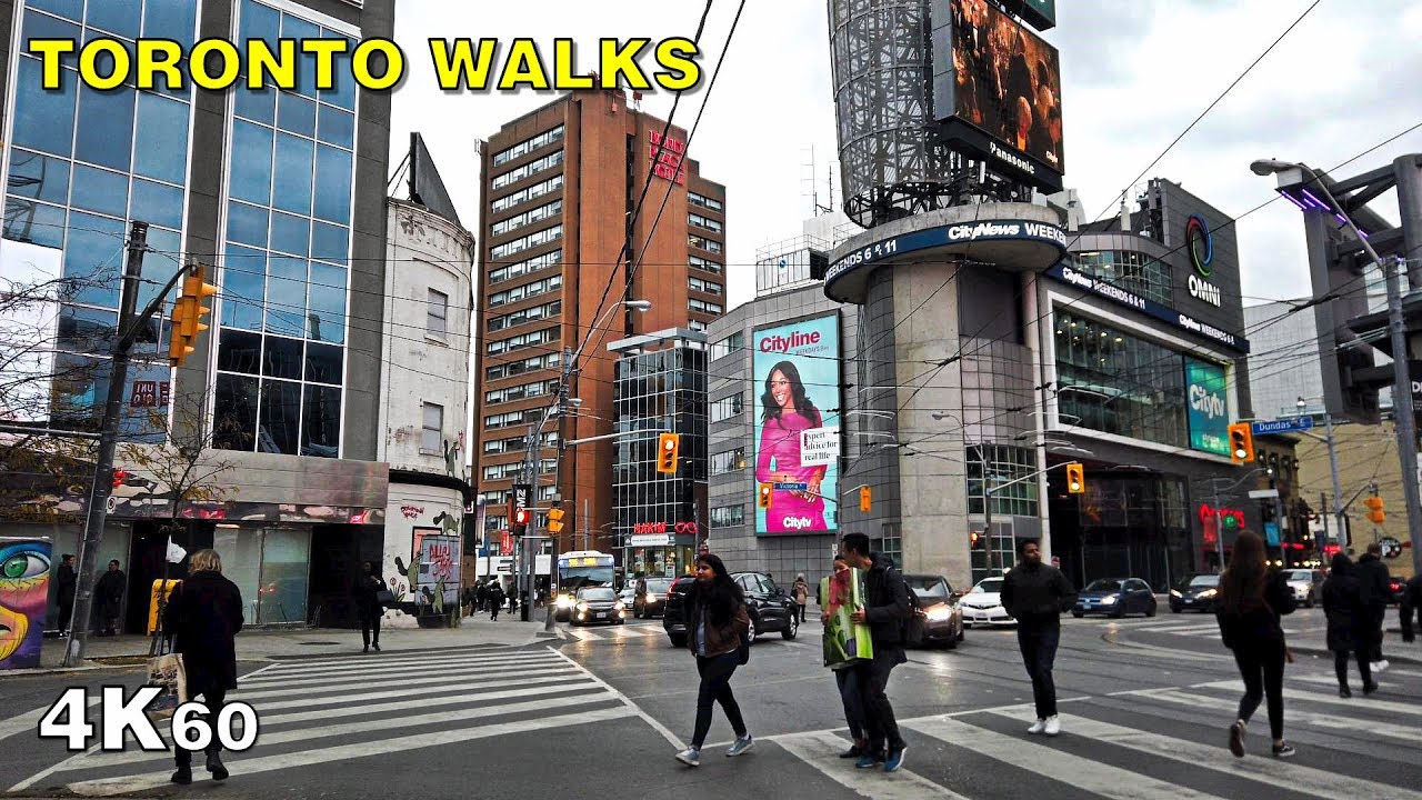 Walking Dundas Street East in Downtown Toronto to Coxwell Ave [4K60 ...