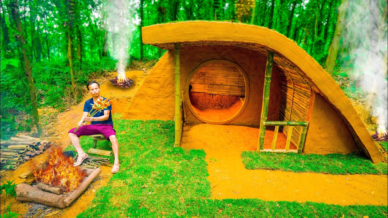 Build a Secret Underground Shelter with a Fireplace in 30 Days - YouTube