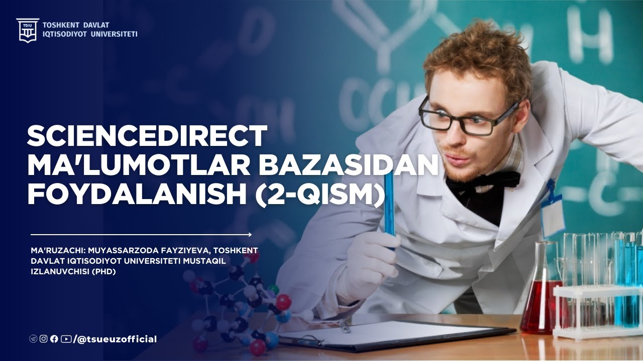 ScienceDirect ma'lumotlar bazasidan foydalanish (2 qism) - YouTube