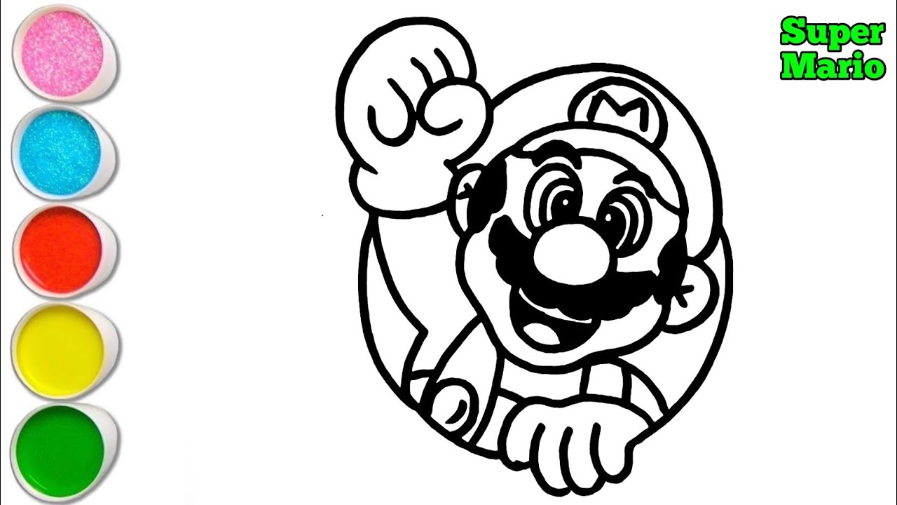 Cute Super Mario Drawing, Painting and Coloring For Kids and Toddlers ...
