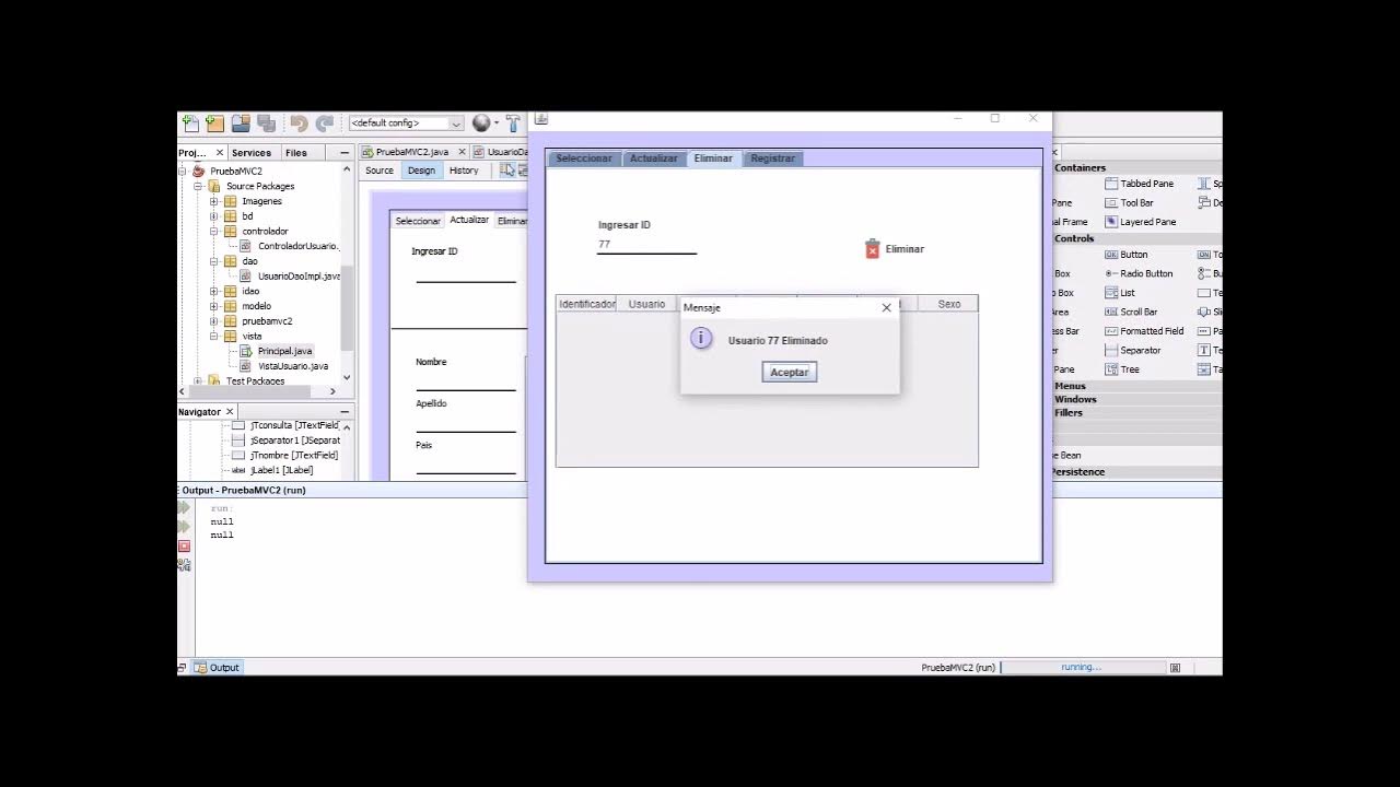 CRUD MVC JAVA,MYSQL, JTable - YouTube