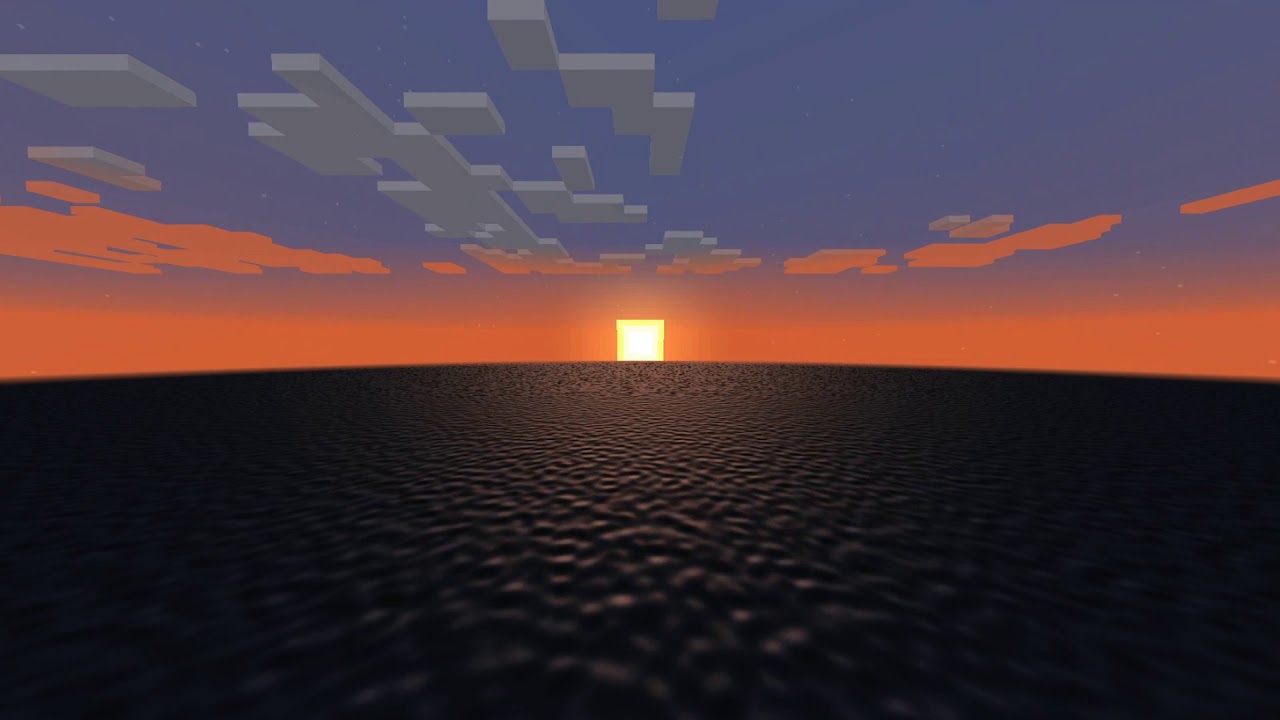 high quality minecraft sunset.mp4 - YouTube