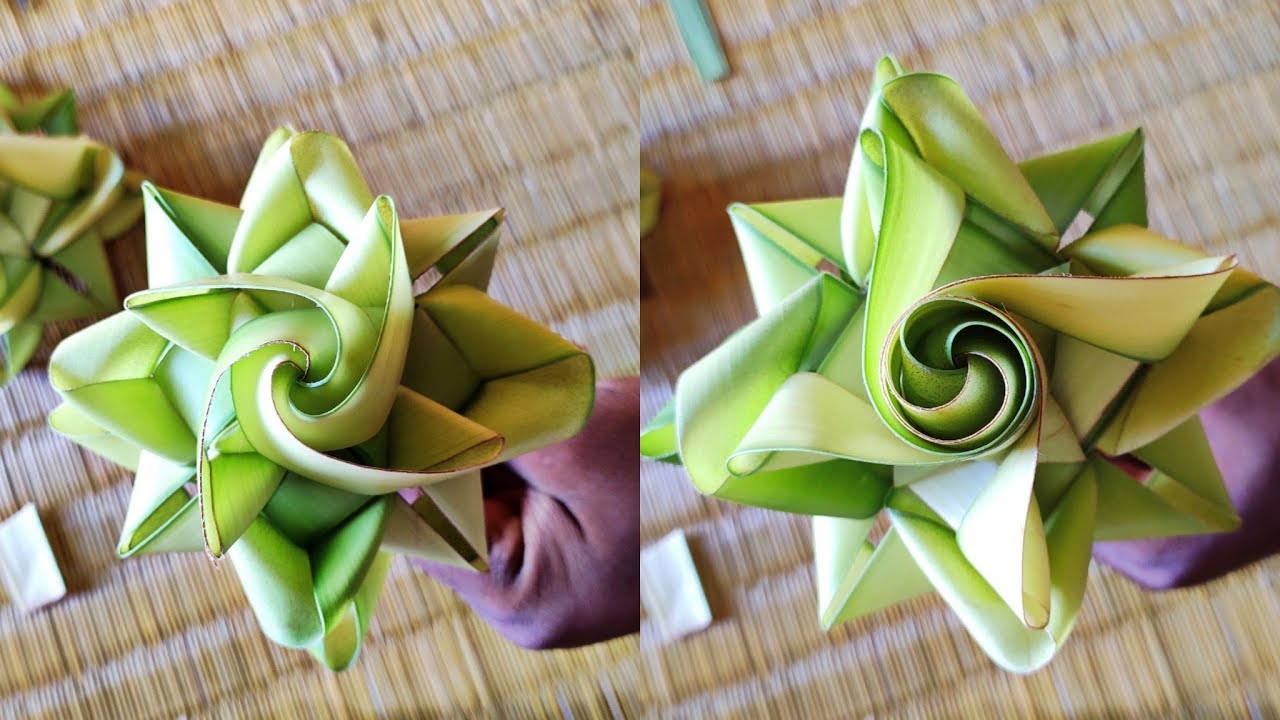 Coconut Tree Leaf Craft Make A Flower Using Coconut Leaf YouTube Coconut Tree Leaf Craft Make A Flower Using Coconut Leaf YouTube
