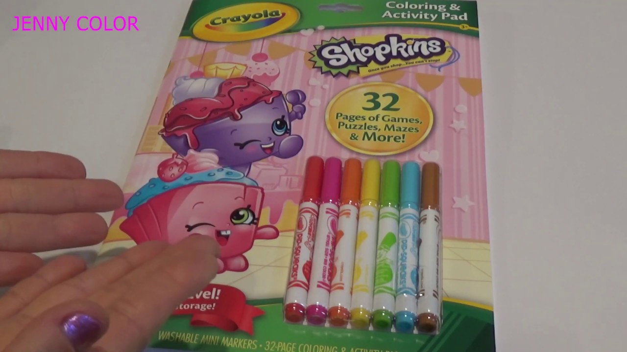Jenny color speed Crayola Shopkins Coloring - YouTube