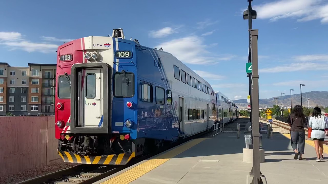 Railfaning Murray station trax front runner and Utah manifest train ...