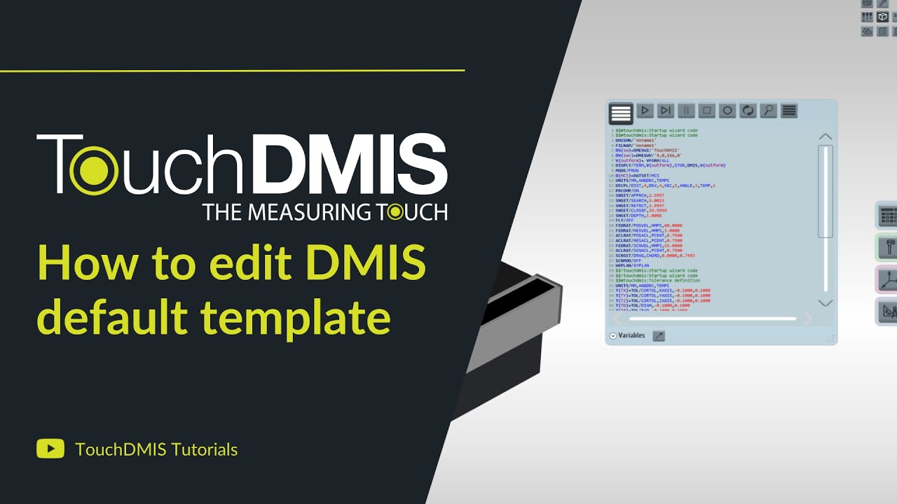 TouchDMIS Tutorials - How to edit default DMIS template - YouTube