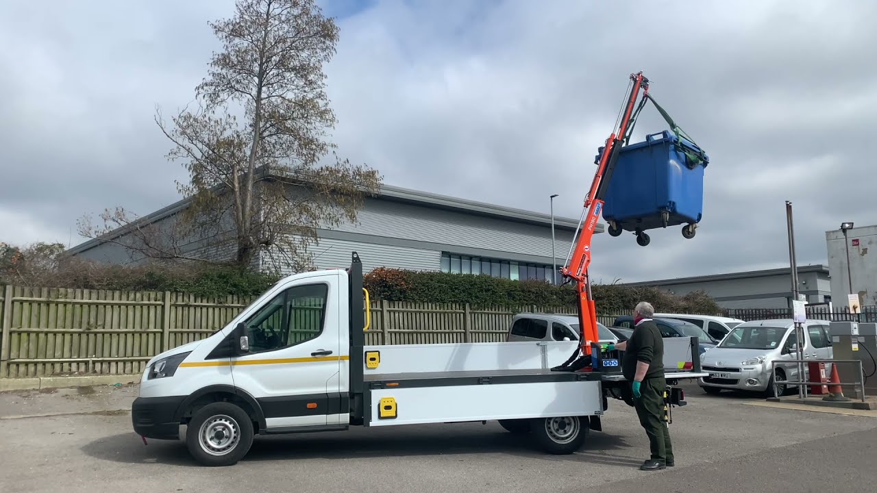 Ford Transit 350 LWB Dropside with Rear Mounted Hiab & Front Mounted ...