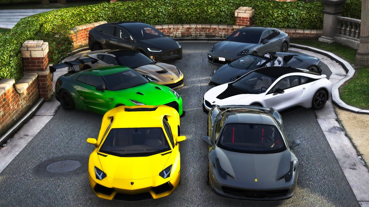 GTA 5 - Driving YouTubers Cars! (Real Life Graphics And Cars #2) - YouTube