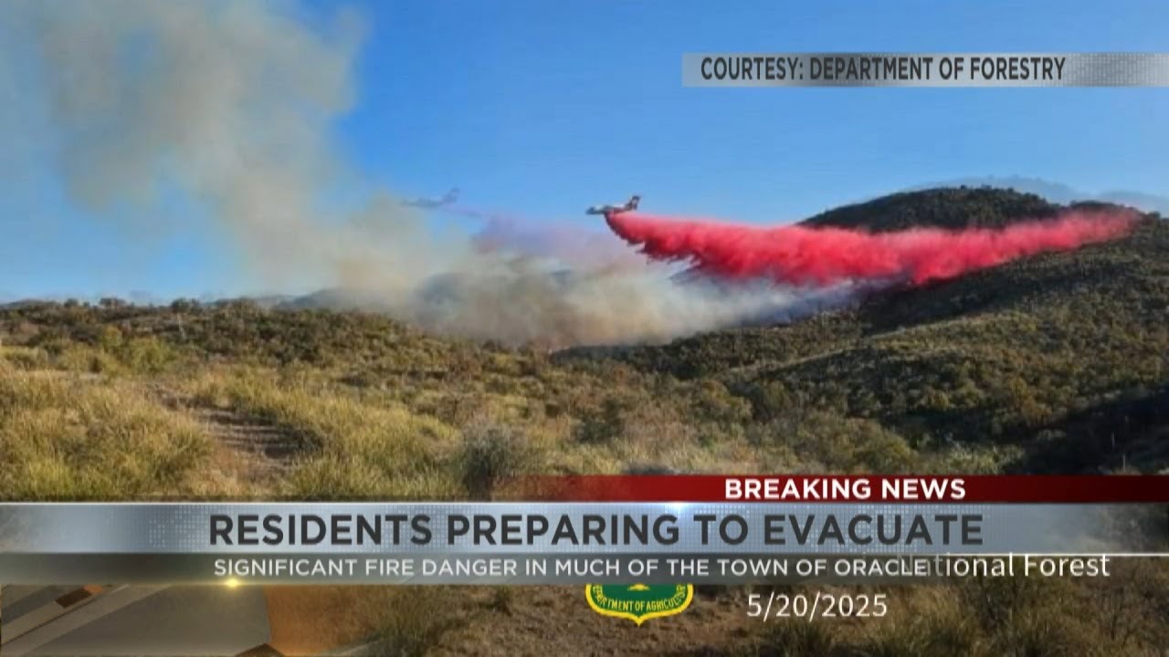 Pinal County issues alert as Cedar Fire burns 10 acres - YouTube