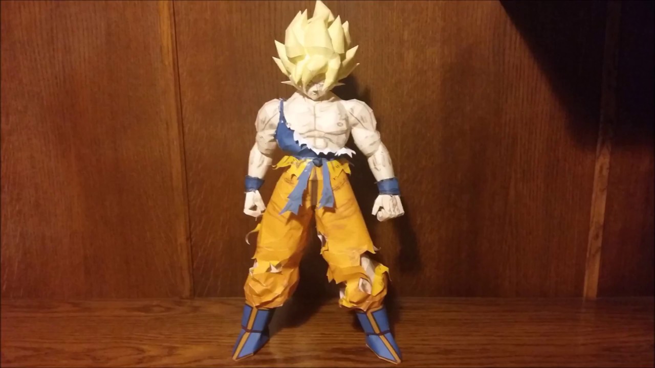 Papercraft Dragon Ball Z Goku Super Saiyan - YouTube