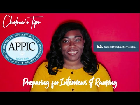 Preparing for APPIC Interviews & Ranking | Chelsea's Tips - YouTube