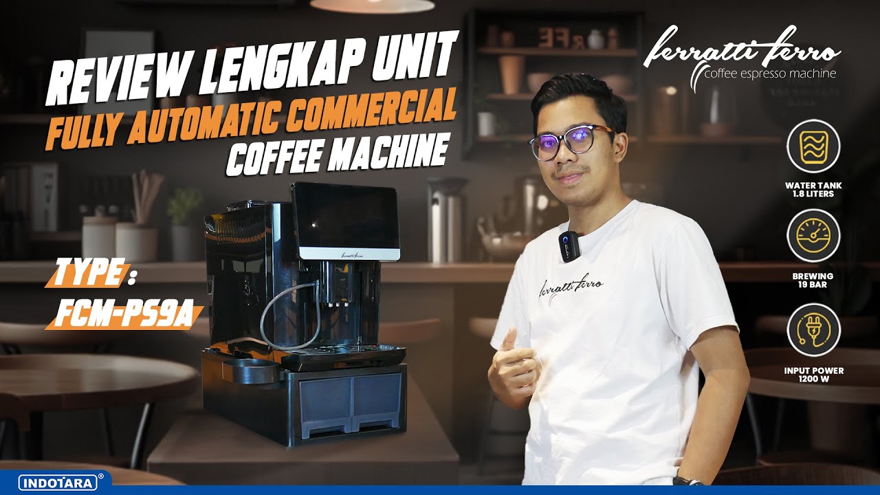 REVIEW UNIT FERRATTI FERRO FULLY AUTOMATIC COFFEE MACHINE FCM-PS9A ...