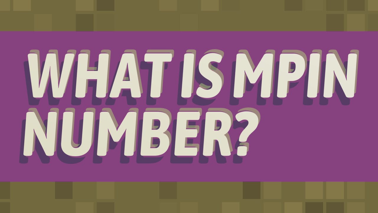 What is MPIN number? - YouTube