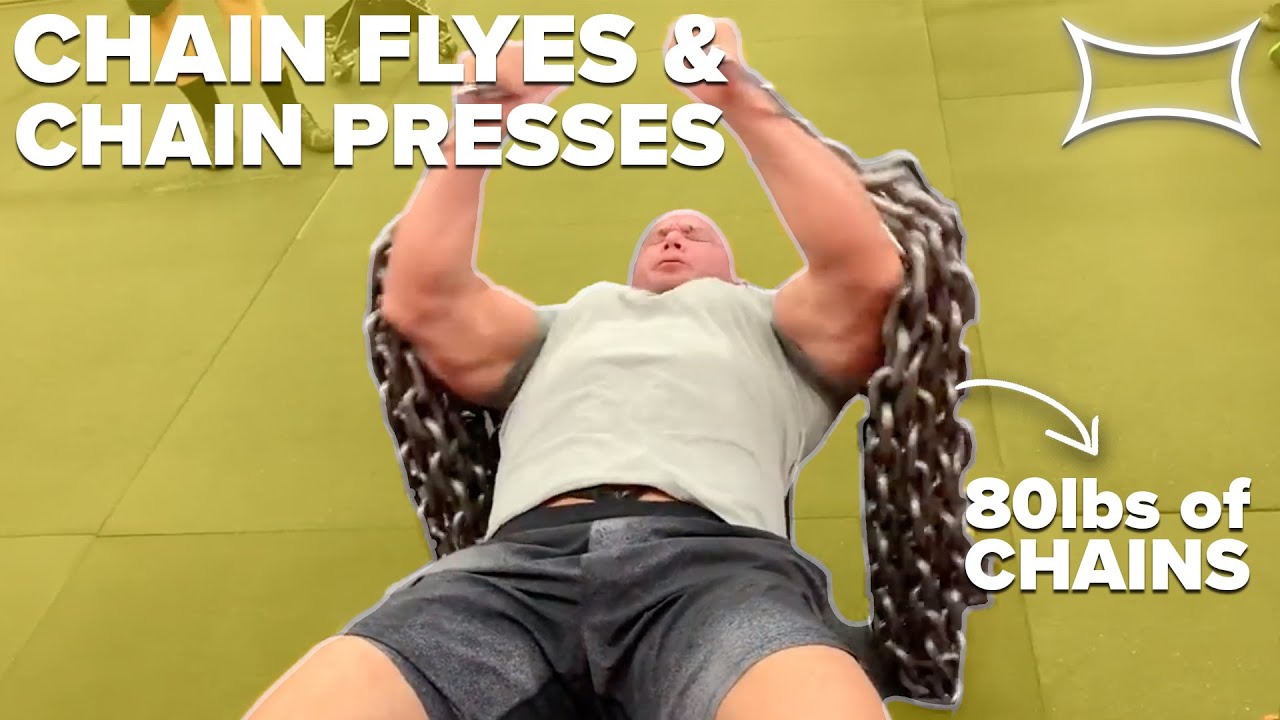 CHAIN Flys & CHAIN Presses For A Big Bench!! - YouTube