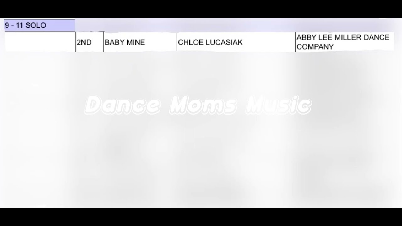 Dance Moms: Baby Mine (Full Song) - YouTube
