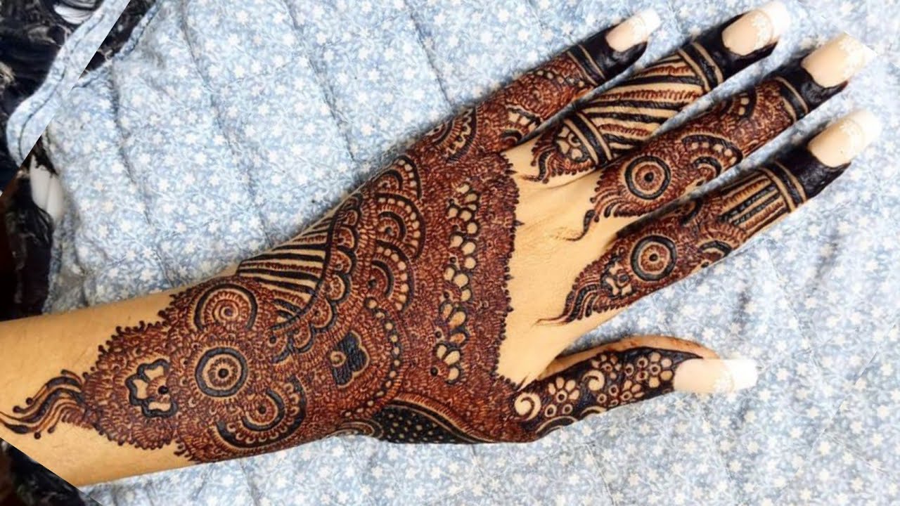 mehndi design by kashees stylish mehndi with sadia - YouTube