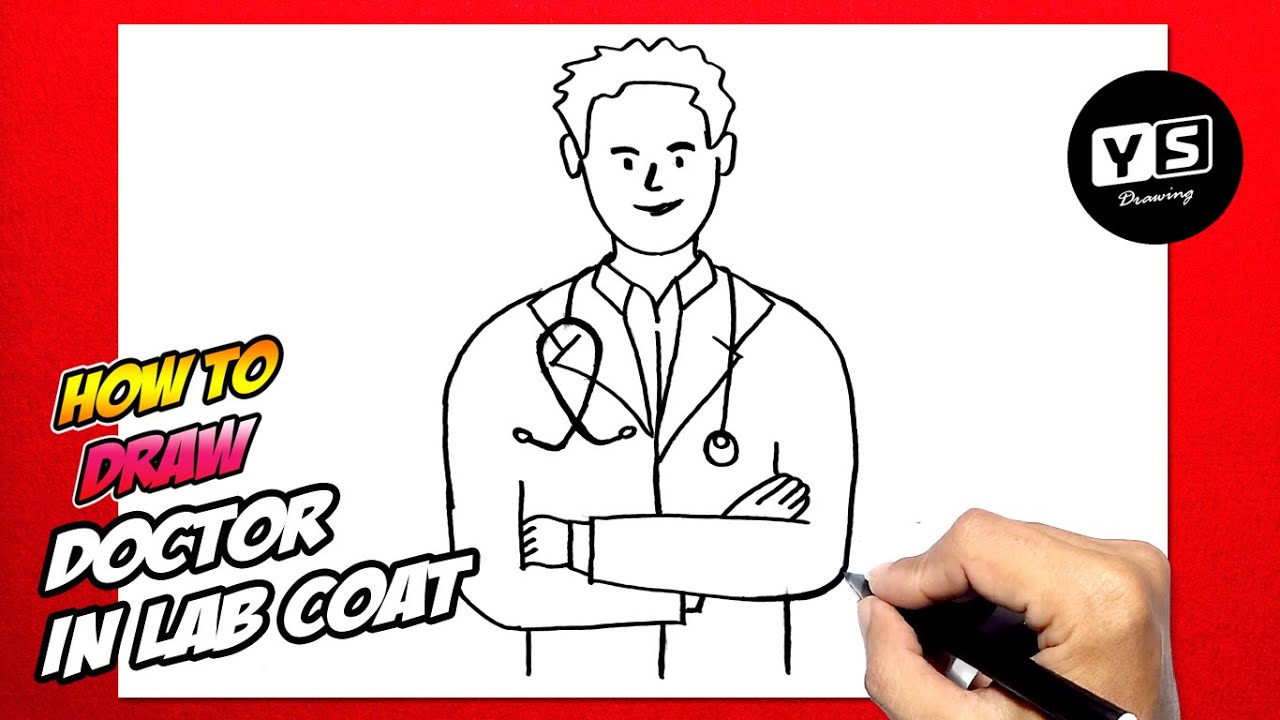 Lab Coat Drawing Easy