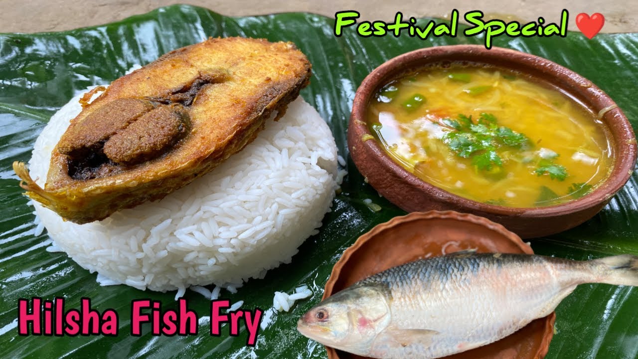 Village Style Big Hilsha Fish Fry Recipe In Clay Pot Cooking ...
