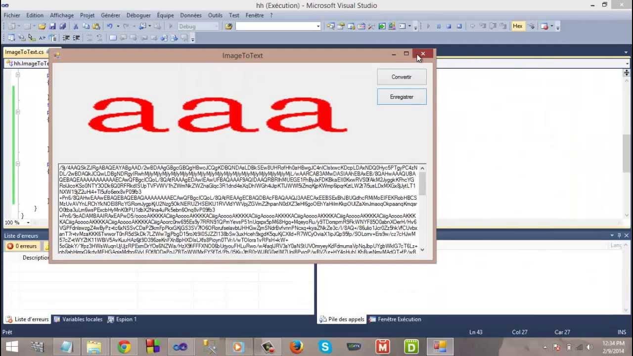 Comment Convertir une image vers un text CSharp (Samir.7) - YouTube