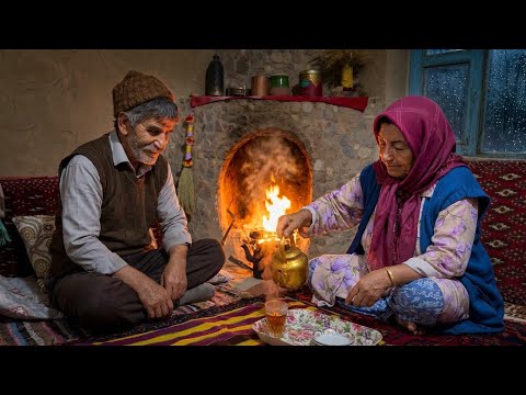 A Peaceful Night in Rural IRAN🌙 | Slow Living with a Village Couple!