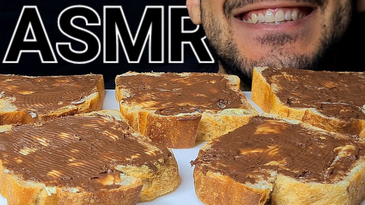 ASMR NUTELLA BUTTER BREAD (EATING SOUNDS) NO TALKING MUKBANG - YouTube