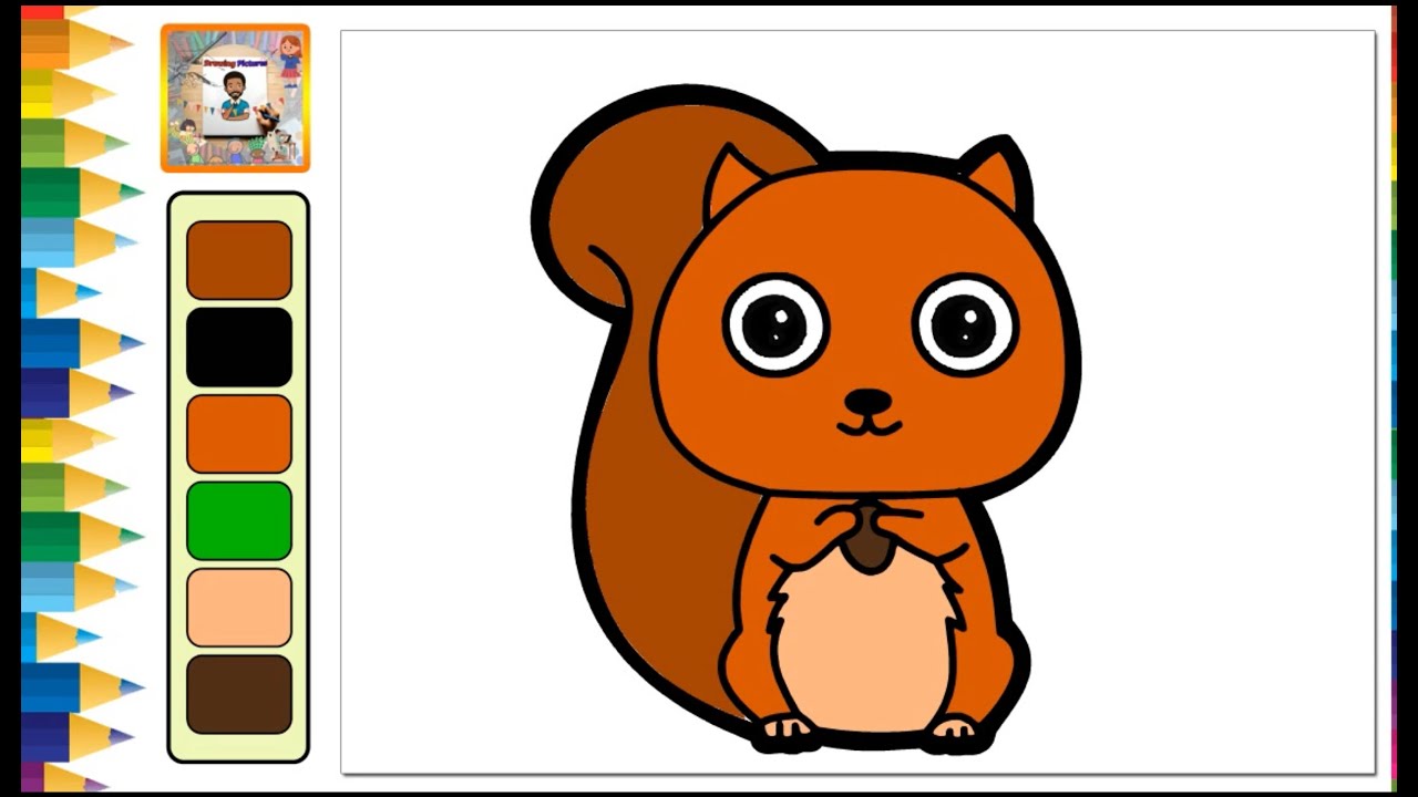 How to Draw a Cute Squirrel !!! Easy Step by Step Drawing Tutorial ...