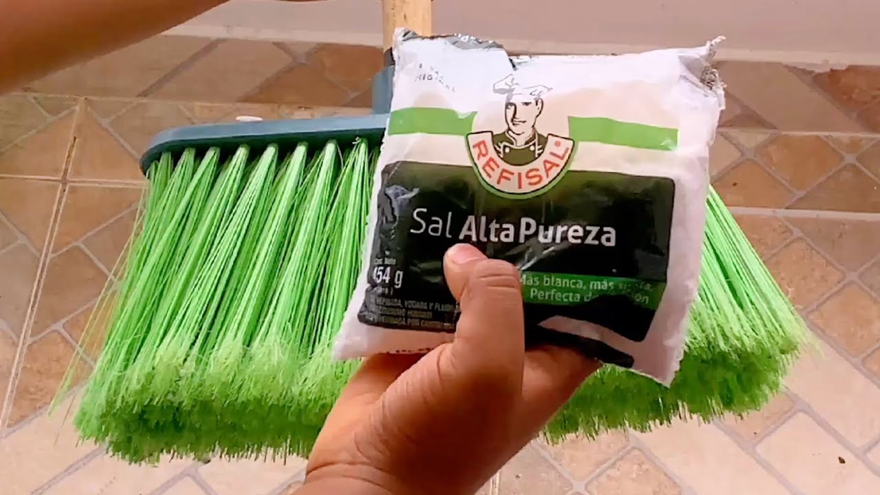 Throw salt to your broom and you'll be surprised by what happens. - YouTube