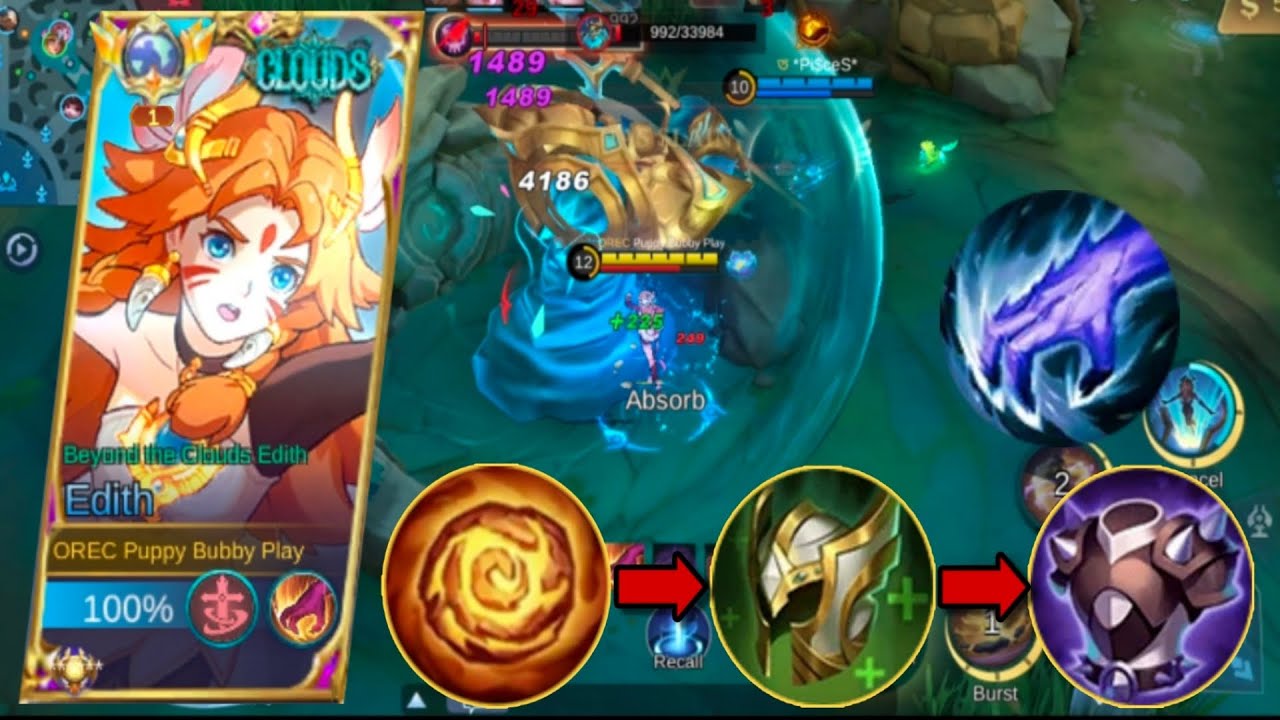 EDITH JUNGLE BUILD 2024 🤔🔥|| EDITH BEST BUILD AND EMBLEM 2024 (MLBB ...