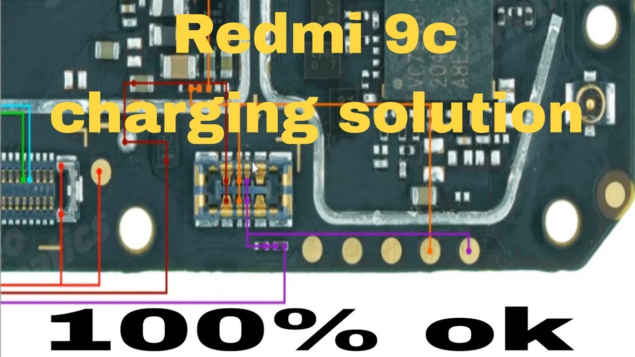Redmi 9c charging ways// charging problem charging jumper// charging ...