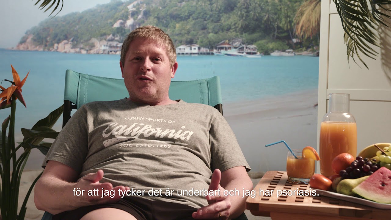 Psoriasisen blir mycket bättre av solljustearpi hos Sol & Sand. - YouTube